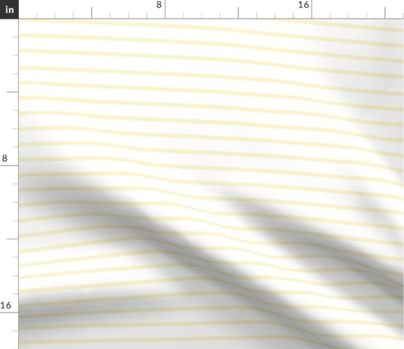 Yellow and White Striped Fabric by the Yard | Yellow Stripes | Easter ...