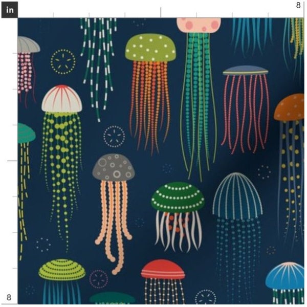 Jellyfish Fabric - Etsy