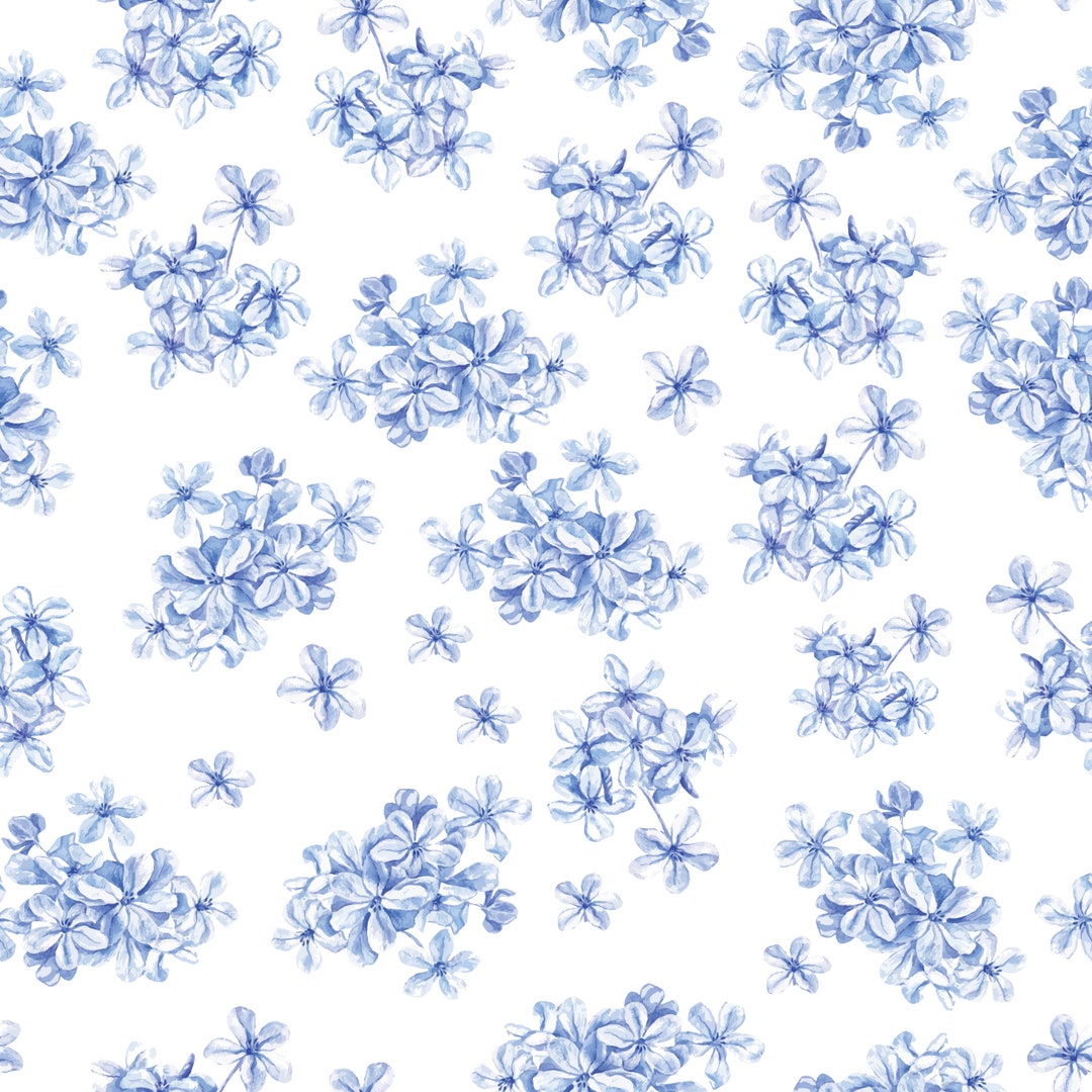 Tiny Blue Flowers Floral Fabric by the Yard | Blue Florals | Easter ...