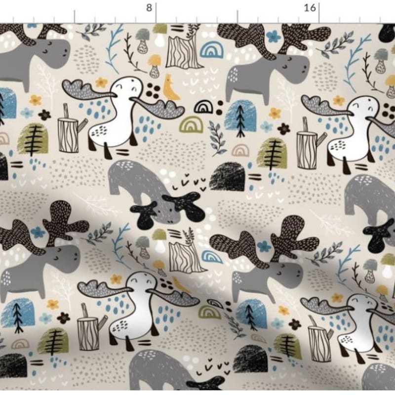 Moose Fabric - Etsy