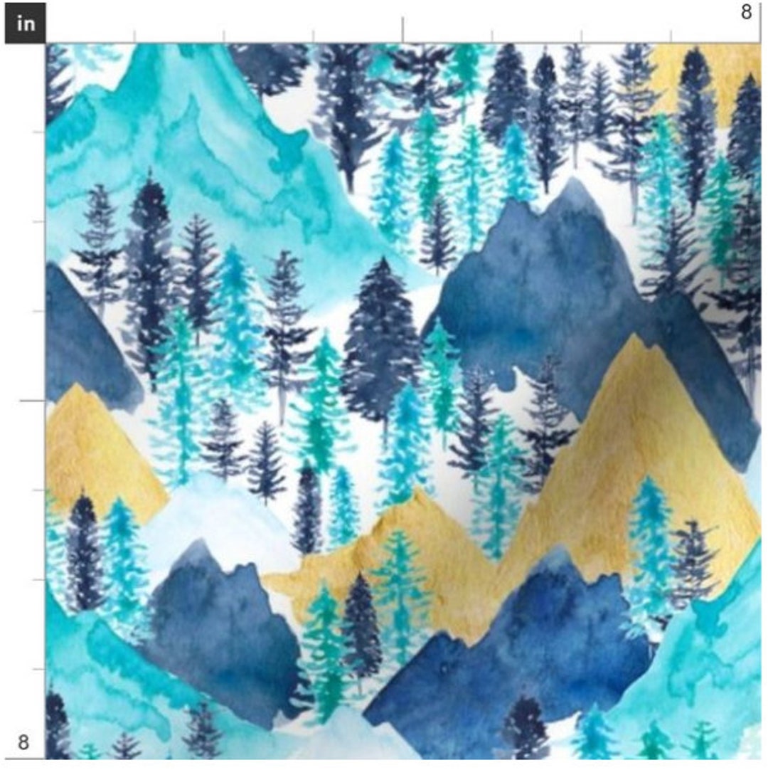The Mountains Call Fabric by the Yard | Mountain Fabric | Woodland ...