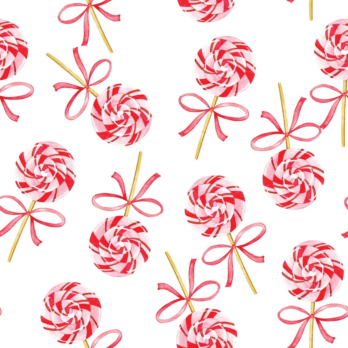 Peppermint Lollipops Full | Christmas Fabric by the Yard | Holiday ...