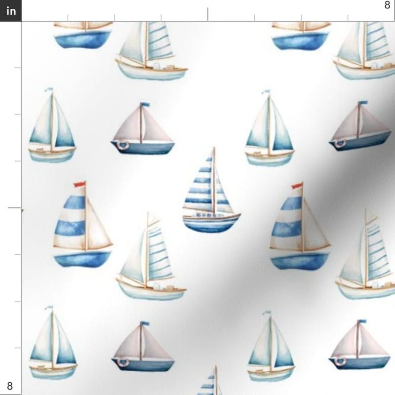 Sailboat Fabric - Etsy