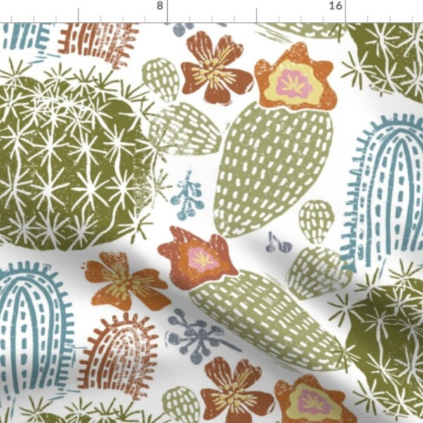 Cactus Fabric - Etsy