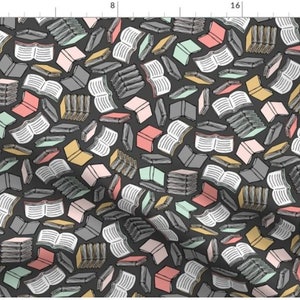 So Many Books Fabric by the Yard | Back to School Fabric | Textbooks ...
