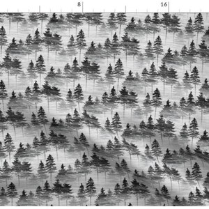 Forest Mist Fabric by the Yard | Pine Tree Fabric | Woodland Fabric ...