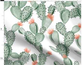 Earth Toned Cactus Fabric by the Yard Cactus Fabric Saguaro Cactus ...