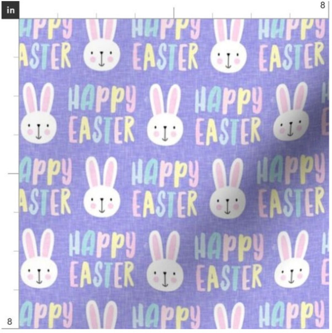 Happy Easter Fabric by the Yard | Easter Bunnies | Rabbits | Easter ...