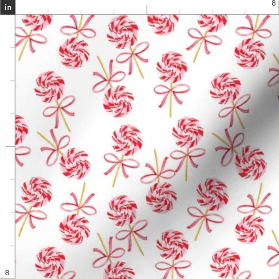 Peppermint Lollipops Full | Christmas Fabric by the Yard | Holiday ...