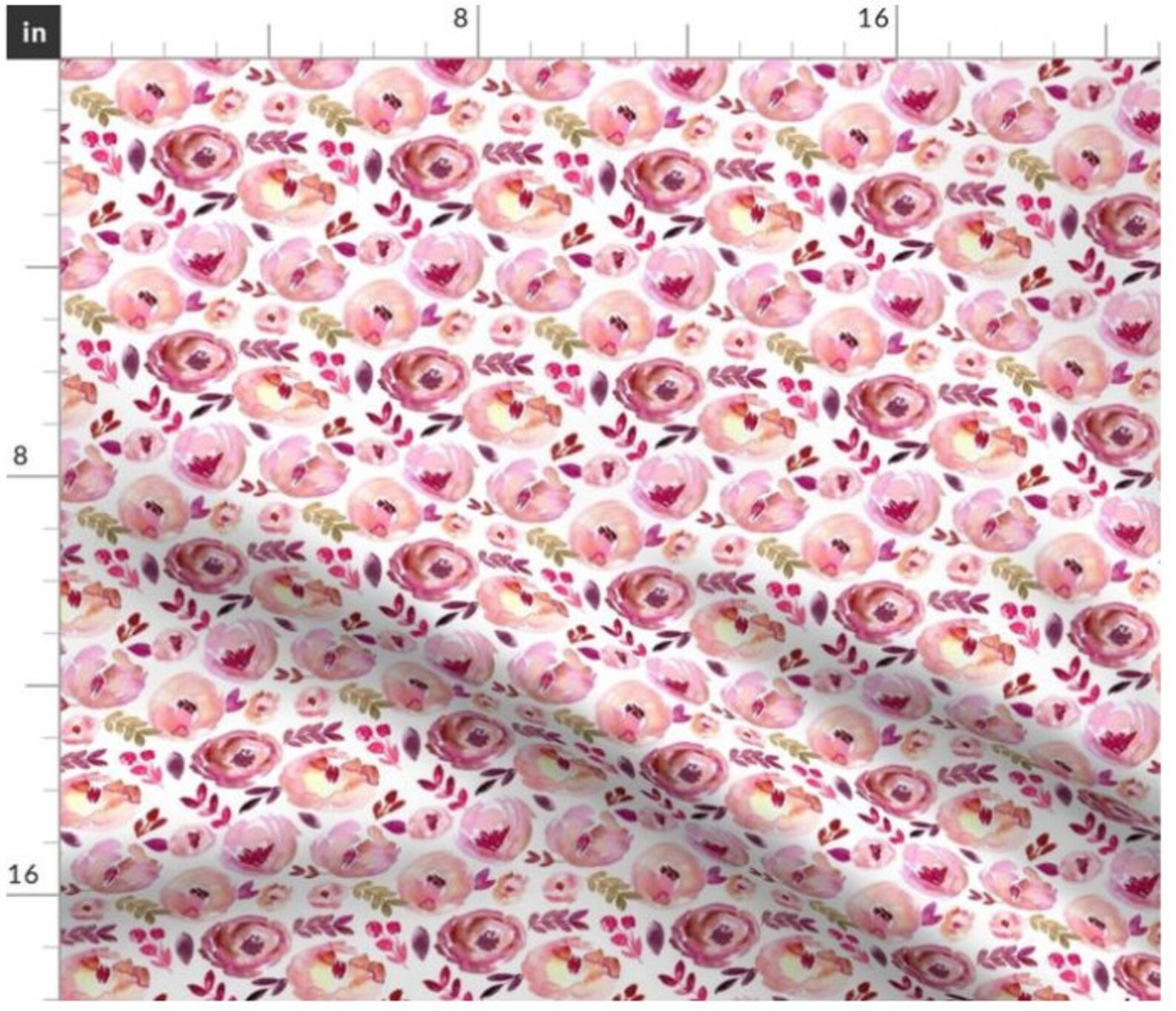 Magenta Floral Valentine Fabric by the Yard Valentine's - Etsy