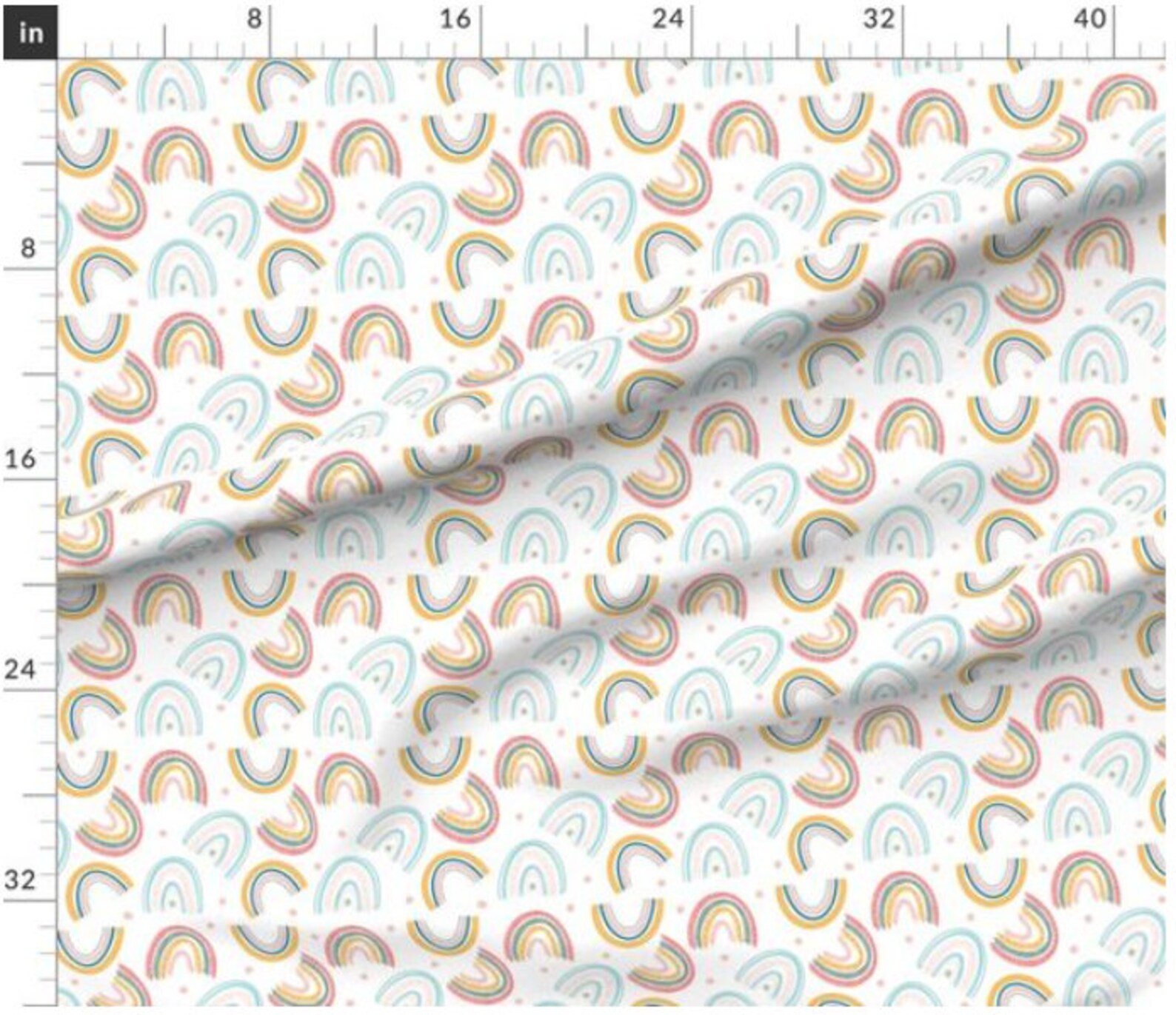 Rainbow Trio Bold | Rainbow Fabric by the Yard | Colorful Rainbows ...