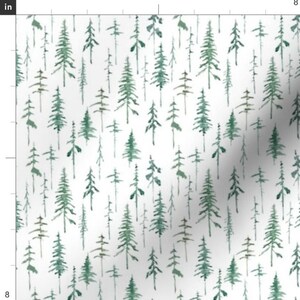 Watercolor Pines Pine Tree Fabric Woodland Fabric Forest Tree Fabric ...