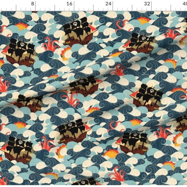 Pirate Fabric - Etsy