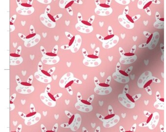Bunny Valentine Fabric - Etsy