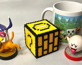 Super Mario Question Block Perler Pixel Art - Etsy