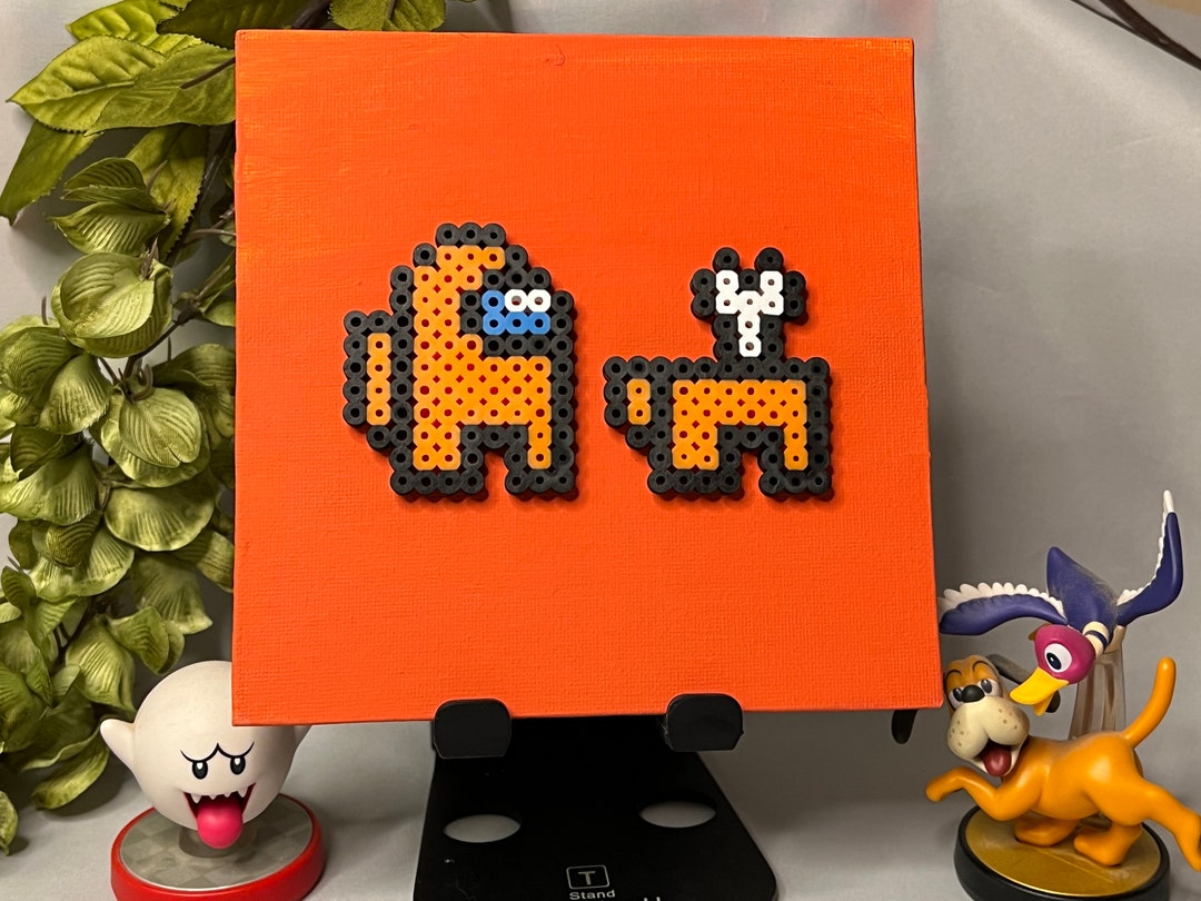 Among Us Inspired Pixel Art on Canvas - Etsy