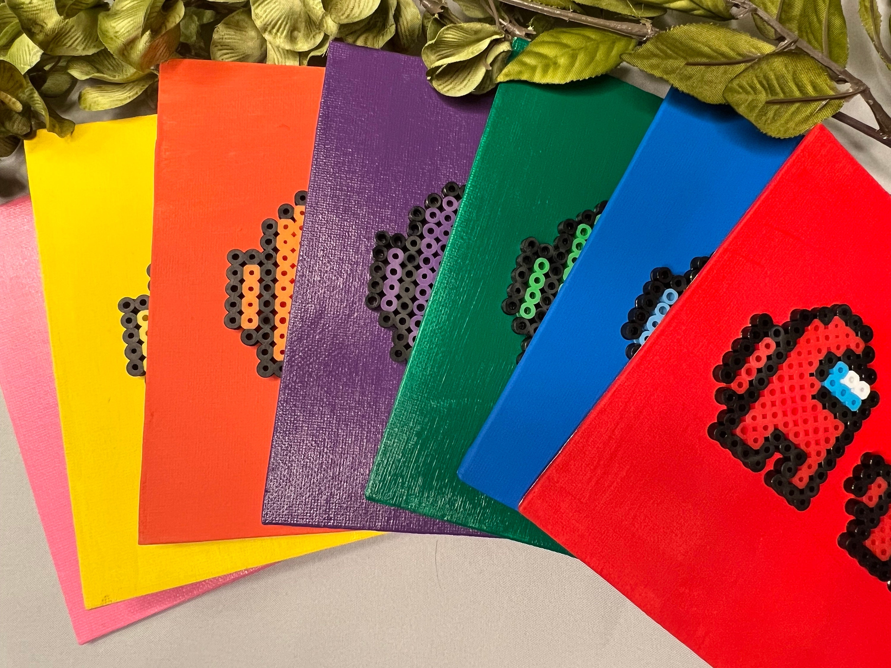 Among Us Inspired Pixel Art on Canvas - Etsy
