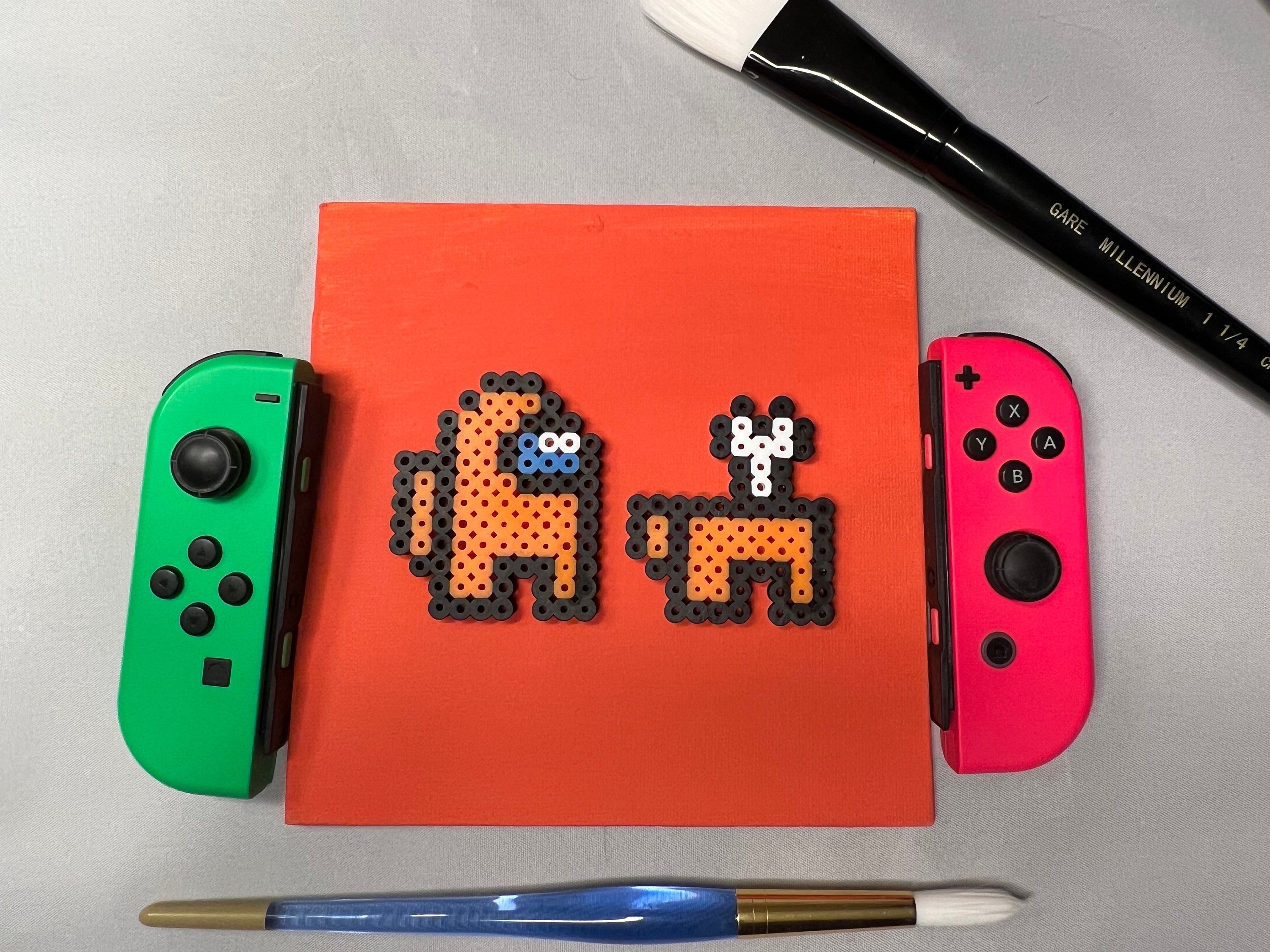 Among Us Inspired Pixel Art on Canvas - Etsy