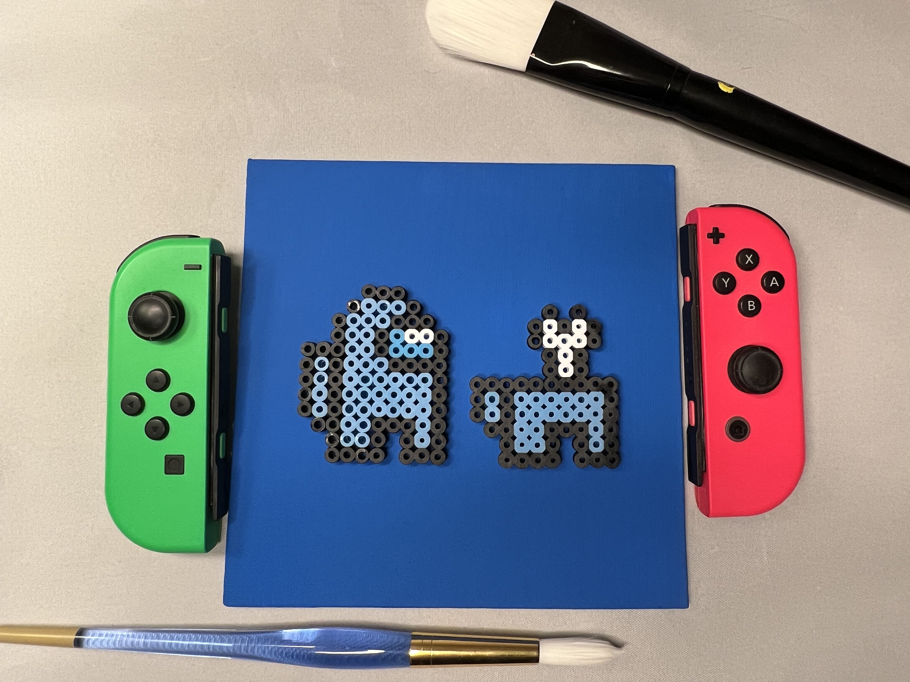 Among Us Inspired Pixel Art on Canvas - Etsy