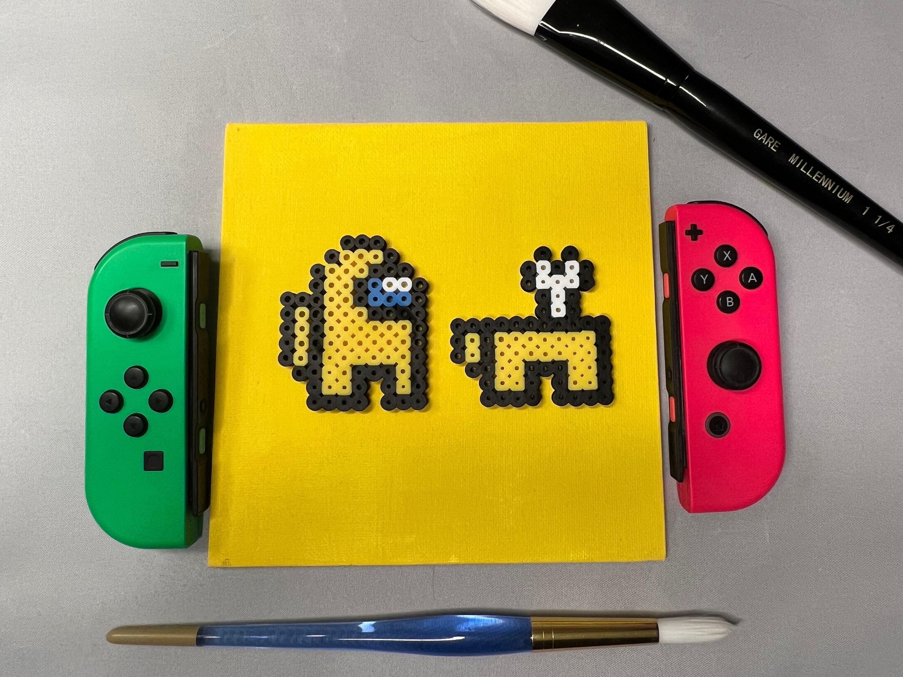 Among Us Inspired Pixel Art on Canvas - Etsy