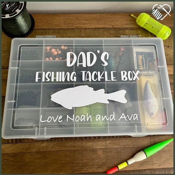 Personalised Fishing Tackle Box. Fathers Day Gift. Birthday Present for Dad. Fishing Gift Ideas. Dad daddy grandad. Personalised Gifts. Etsy