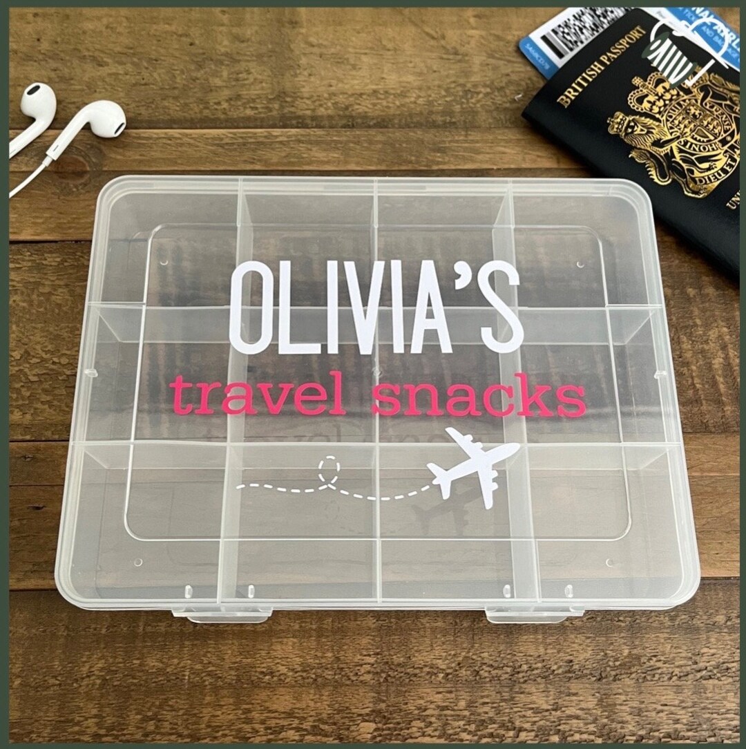 Personalised Travel Snack Box. Personalised Plane Sweet Box. Holiday ...