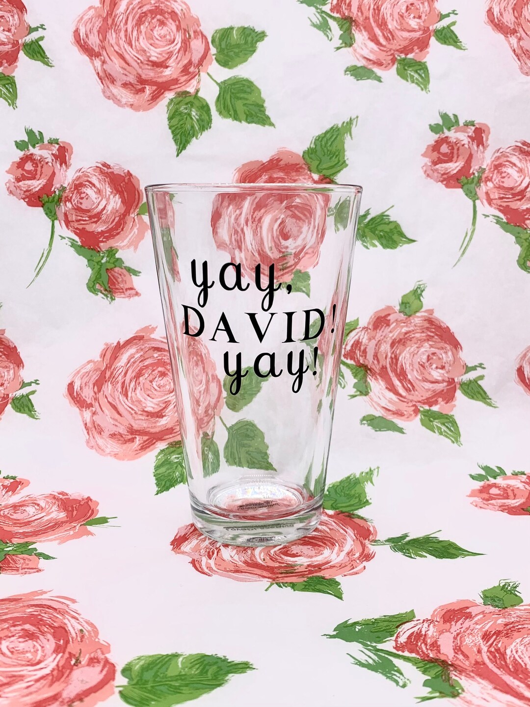 Yay David Yay Schitts Pub Glass Alexis David Rose - Etsy