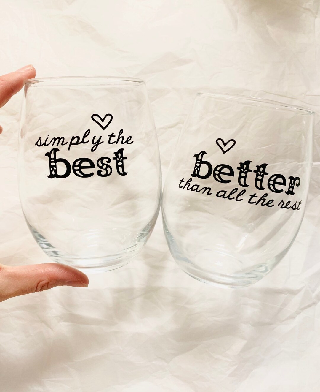 Simply the Best, Better Than All the Rest Schitt's Wine Glass Set, Tina ...