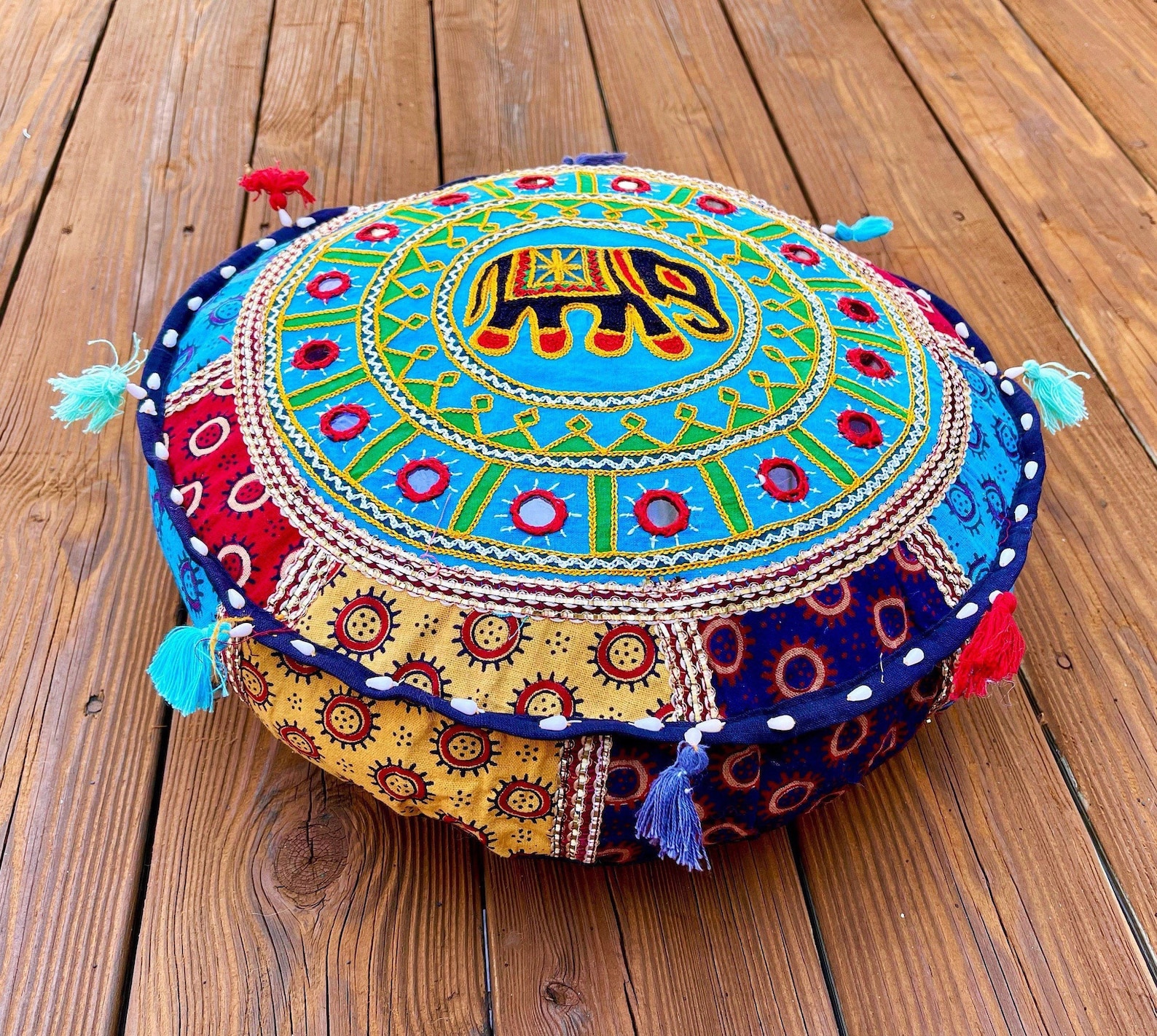 Boho Meditation Cushion Covers Made of Vintage Embroidered - Etsy