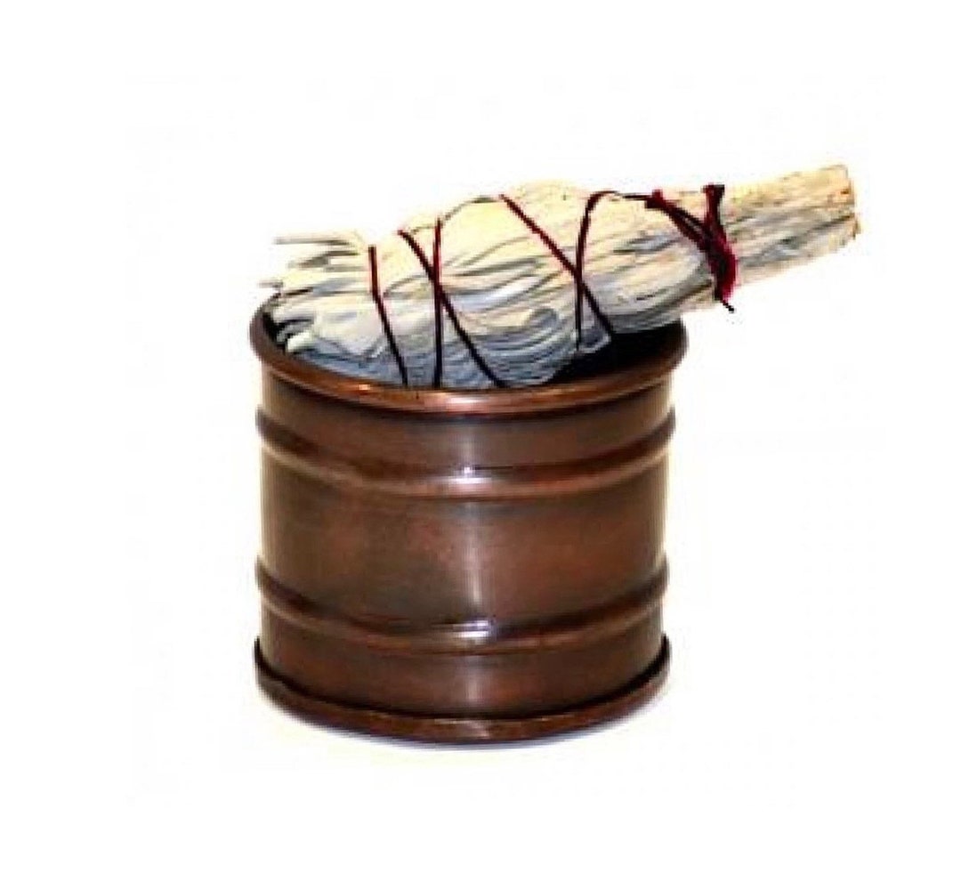 Smudge Pot, Metal Drum Smudge Pot, Smudge Bowl, Purification Ritual ...