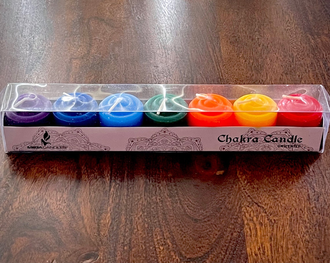Chakra Meditation Candle Set Intention Candles Ritual | Etsy