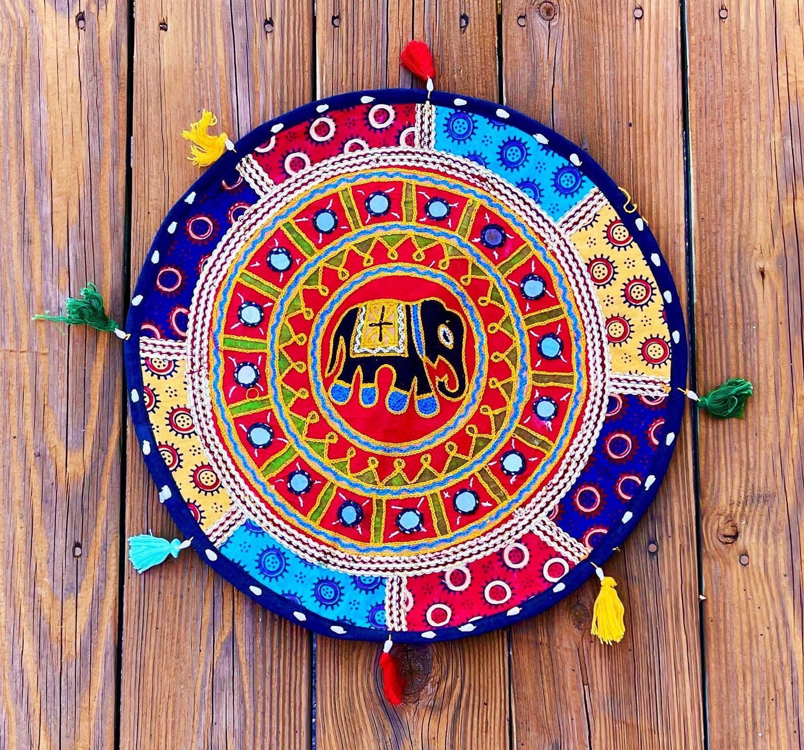 Boho Meditation Cushion Covers Made of Vintage Embroidered - Etsy