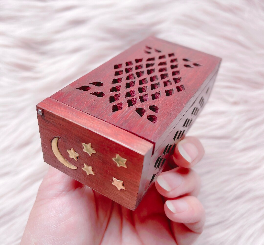 Celestial Storage Box, Rosewood Celestial Filigree Box, Resin Incense ...