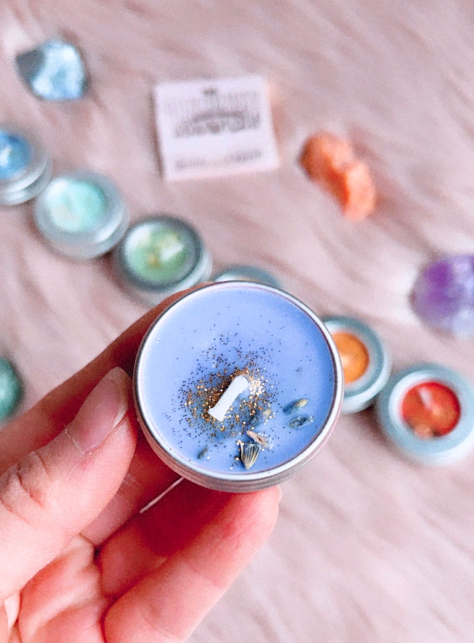 Chakra Tea Light Candle Set With Incense Matchbook Intention - Etsy