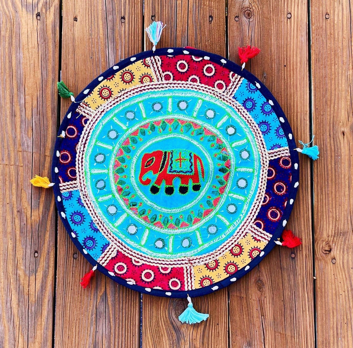 Boho Meditation Cushion Covers Made of Vintage Embroidered - Etsy