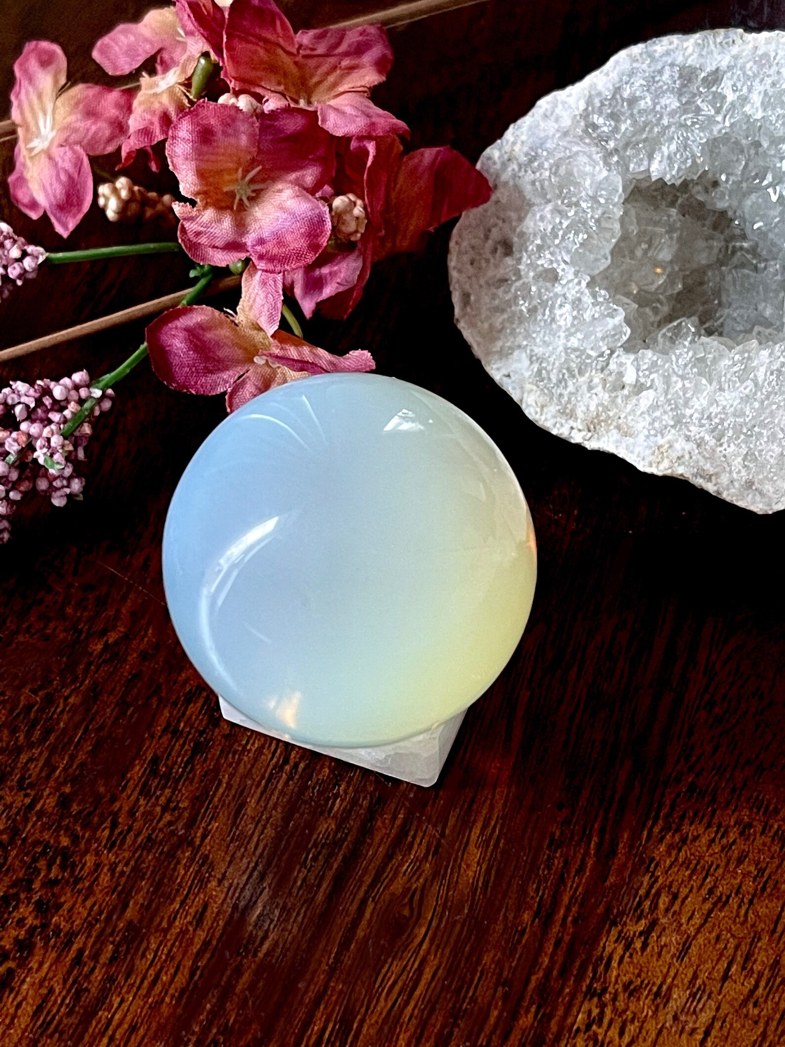 Opalite Sphere With Stand Included Healing Crystals Natural - Etsy