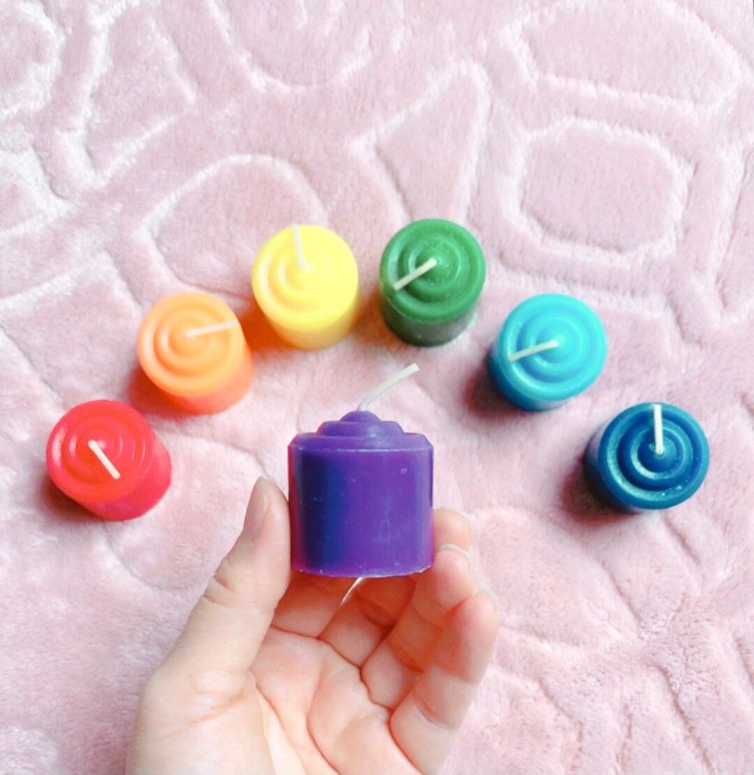Chakra Meditation Candle Set Intention Candles Ritual - Etsy