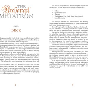 The Archangel Metatron Self-mastery Oracle, Oracle Deck, Spiritual Card ...