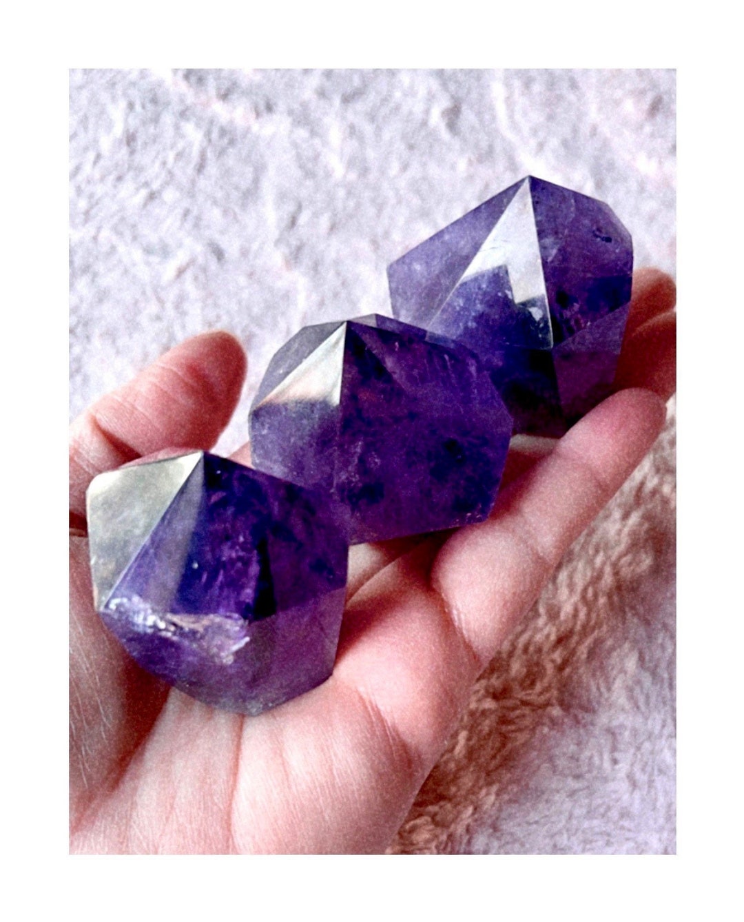 High Grade Mini Amethyst Deep Purple Crystal Tower Healing - Etsy