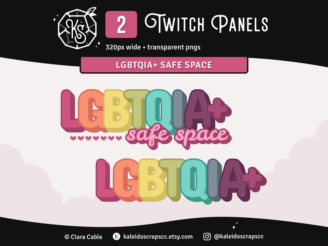 LGBTQIA+ Safe Space / Pride Month Twitch Panels | Rainbow Ally Streamer ...