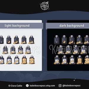 Ethereal Moon Potion Bottle Twitch Sub Badges Celestial Light Purple ...