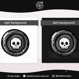 Skull Coin Twitch Emote | Cute Spooky Halloween Channel Point - Etsy