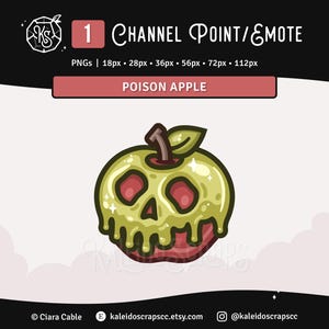 Poison Apple Twitch Emote | Cute Spooky Halloween Channel Point - Etsy