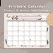 Cottagecore Crystal Blank Printable Calendar Letter Size - Etsy