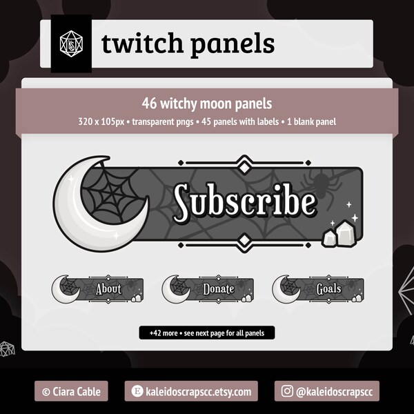 Goth Twitch Overlay - Etsy