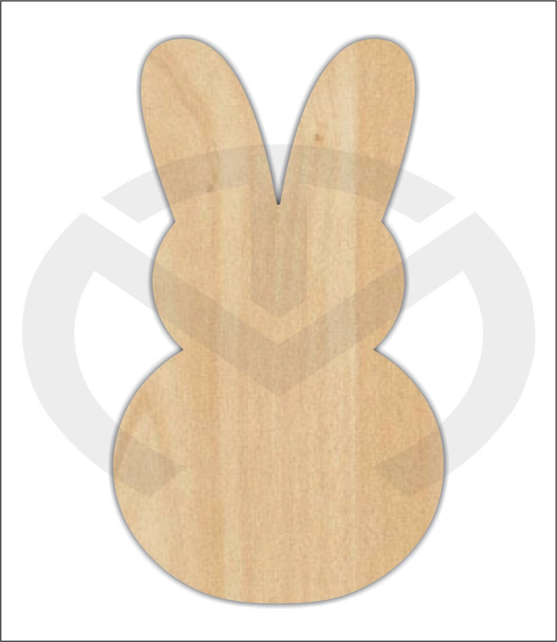 Unfinished Wood Bunny Rabbit Front View Laser Cutout Wreath - Etsy