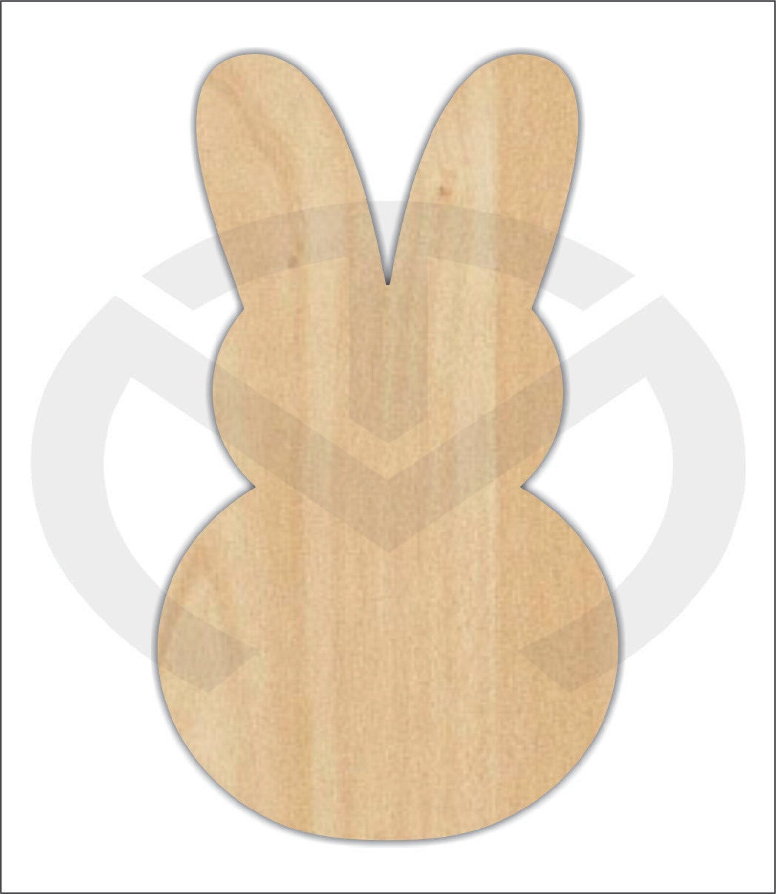 Unfinished Wood Bunny Rabbit Front View Laser Cutout Wreath | Etsy