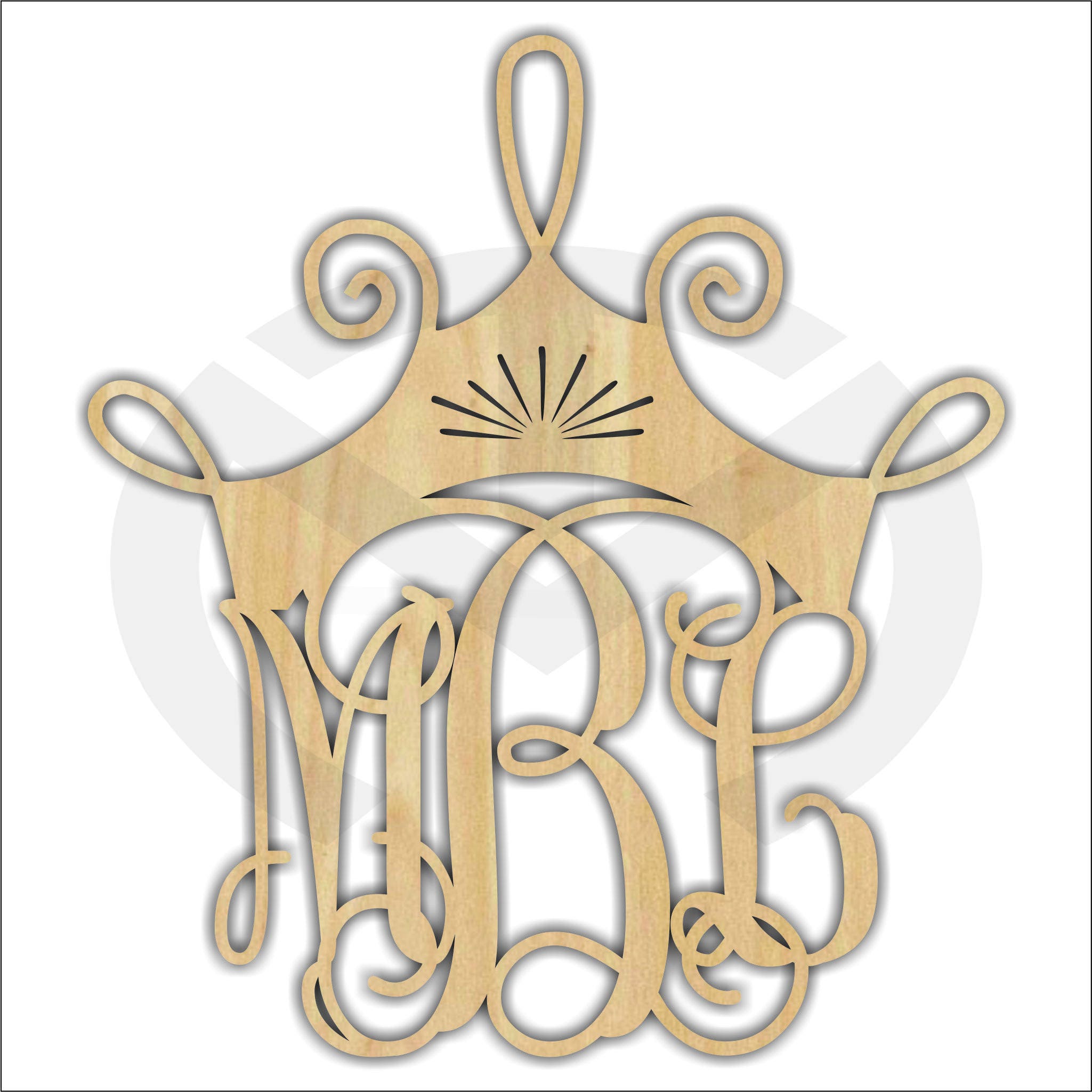Custom Wood Monogram with Princess Tiara Laser Cut Various | Etsy