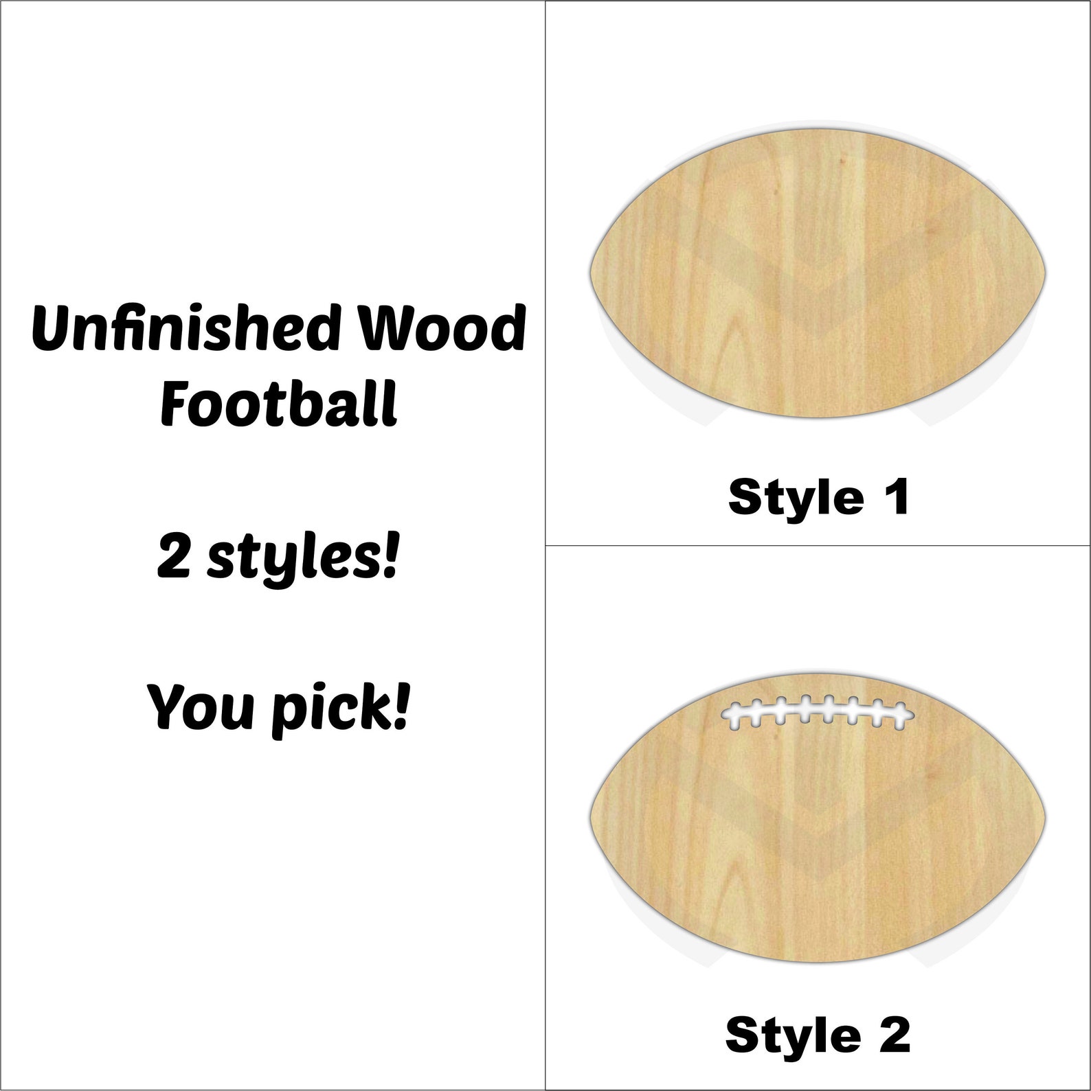 Football Shape 01559 Unfinished Wood Laser Cutout Door - Etsy