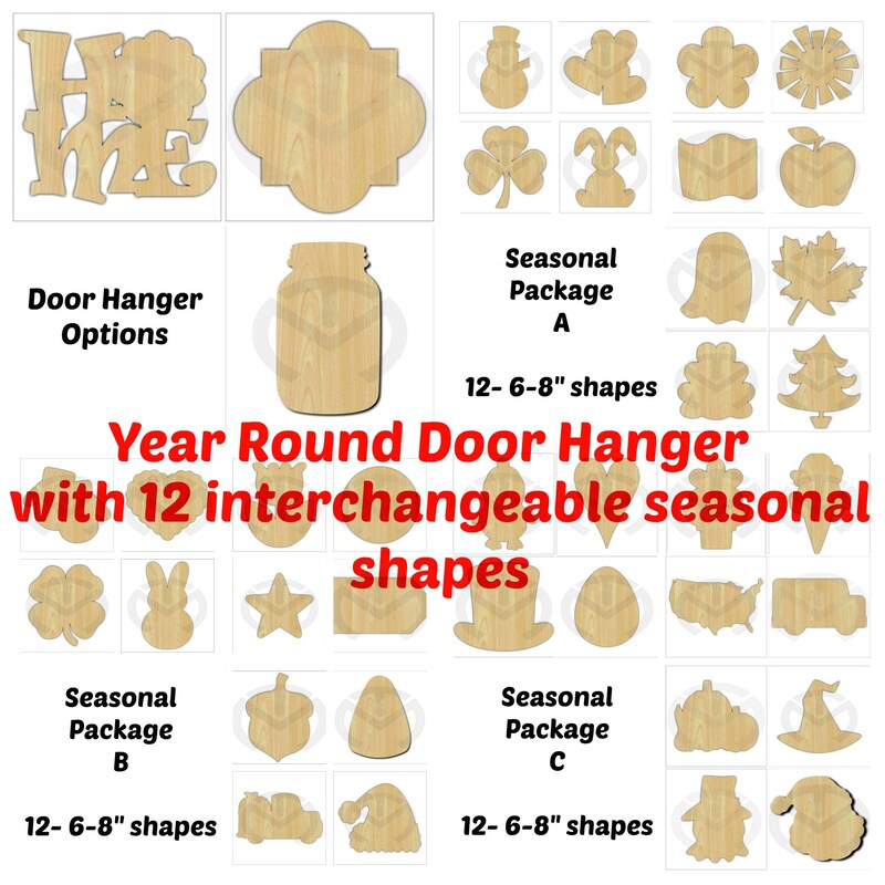 Seasonal Door Hanger - Etsy